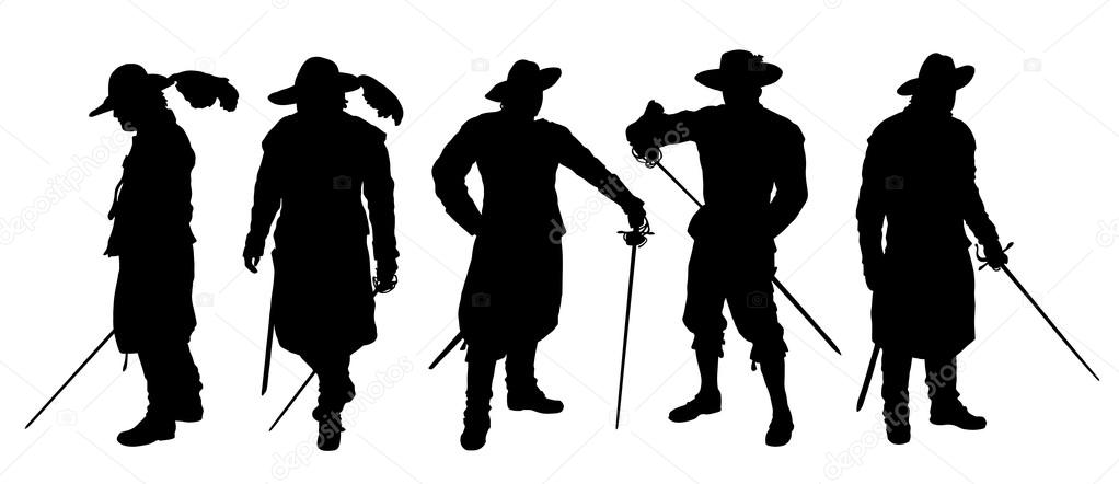 Musketeer set silhouettes Stock Vector Image by ©yyanng #92062950