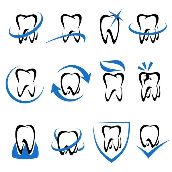Dental label and Icons set. Vector — Stock Vector © Vasilev_Ki #34487929