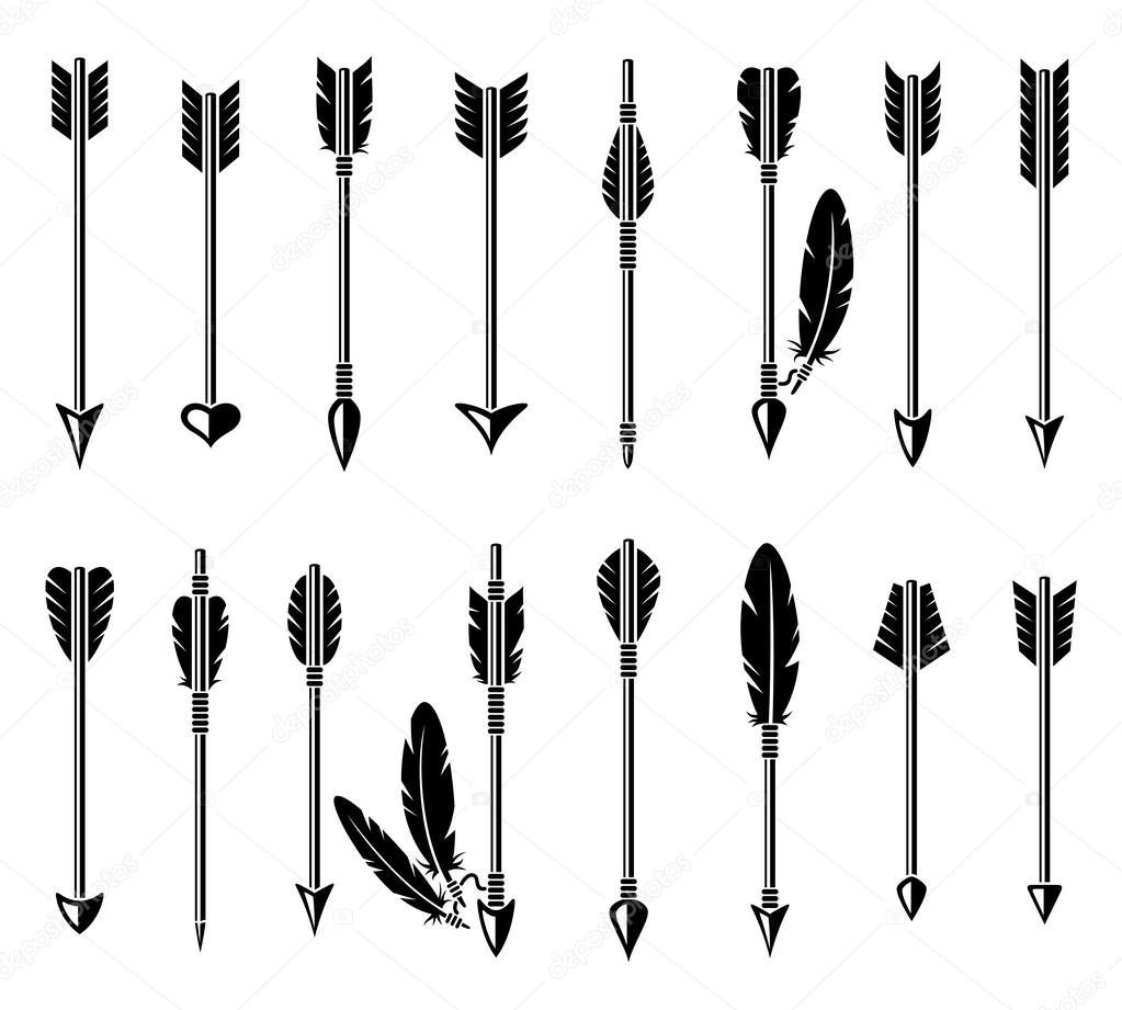 Bow arrow set. Stock Vector by ©Vasilev_Ki 61778079 Bow arrow set. Stock Vector by ©Vasilev_Ki 61778079
