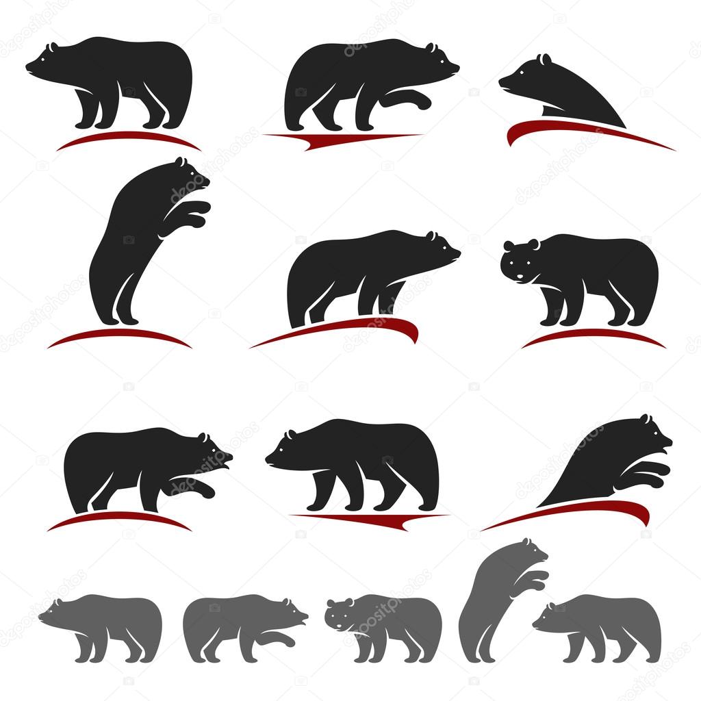Bear set. Vector Stock Vector by ©Vasilev_Ki 82596256