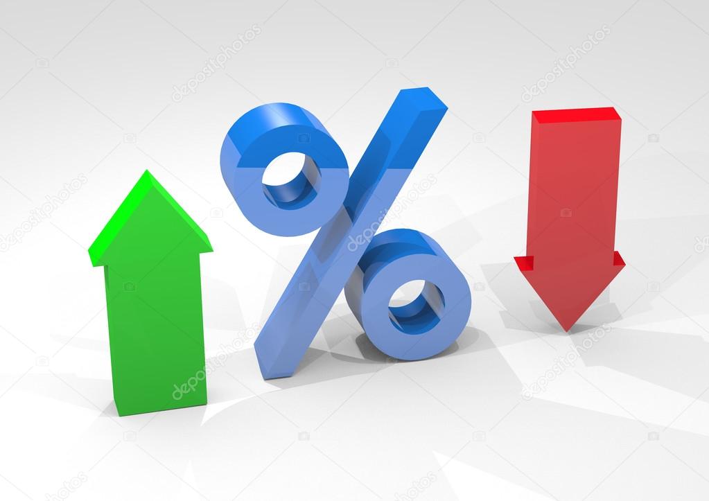 Percent symbol between two arrows Stock Illustration by ©agphotography ...