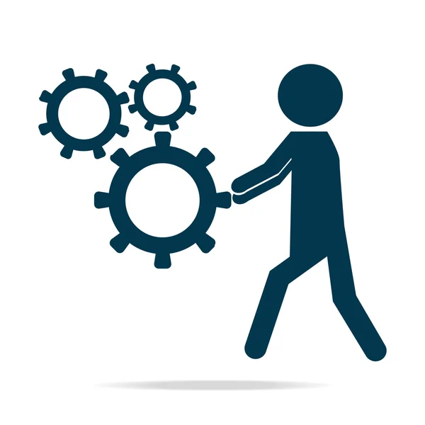 Man pushing icon Vector Art Stock Images | Depositphotos