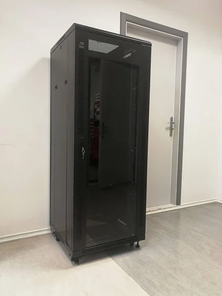 Empty 19'' industrial rack (19-inch rack) for telecommunication ...