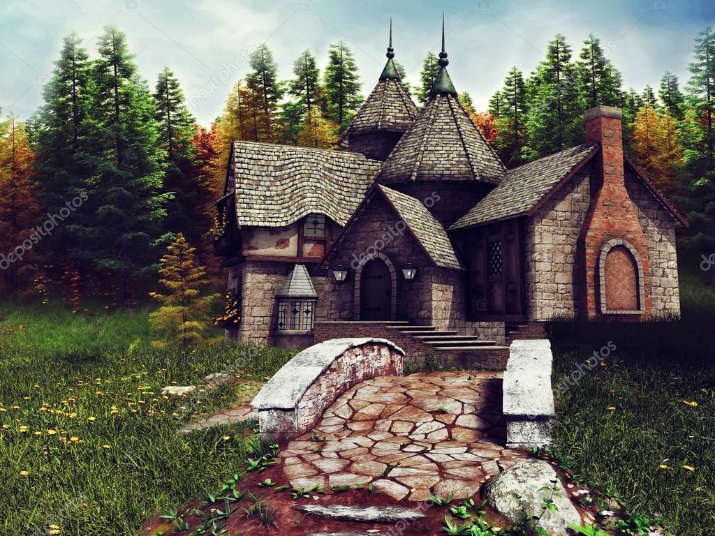 Fantasy stone cottage Stock Photo by ©FairytaleDesign 123172830