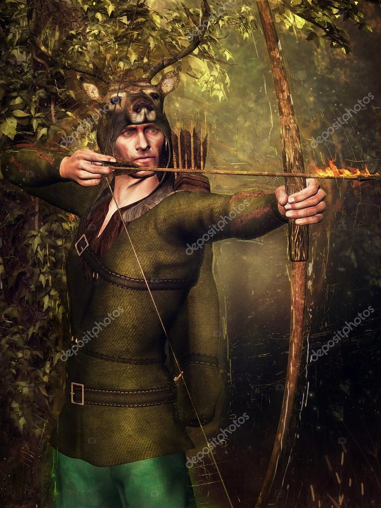 Medieval Hunter With Bow