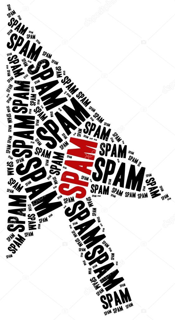 Ilustración De Nube De Palabras Relacionadas Con Spam O Correo No