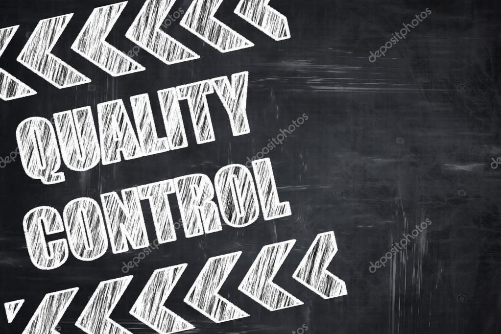 Chalkboard writing: Quality control background ⬇ Stock Photo, Image by ...