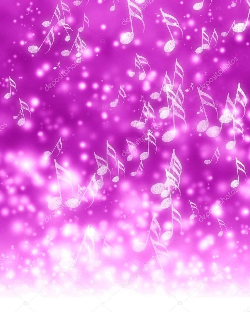 Purple Sparkly Music Notes