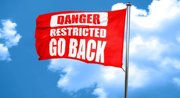 Restricted area sign, 3D rendering, a red waving flag — Stock Photo ...