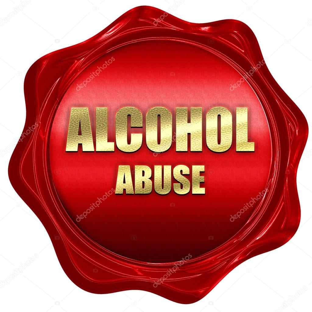 Alcohol abuse sign, 3D rendering, a red wax seal Stock Photo by ...
