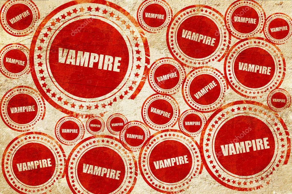 Vampire, red stamp on a grunge paper texture — Stock Photo © ellandar ...