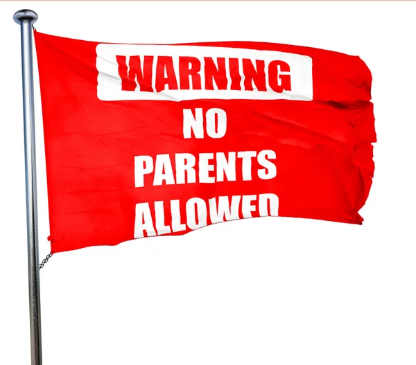 No parents allowed sign, red stamp on a grunge paper texture Stock ...