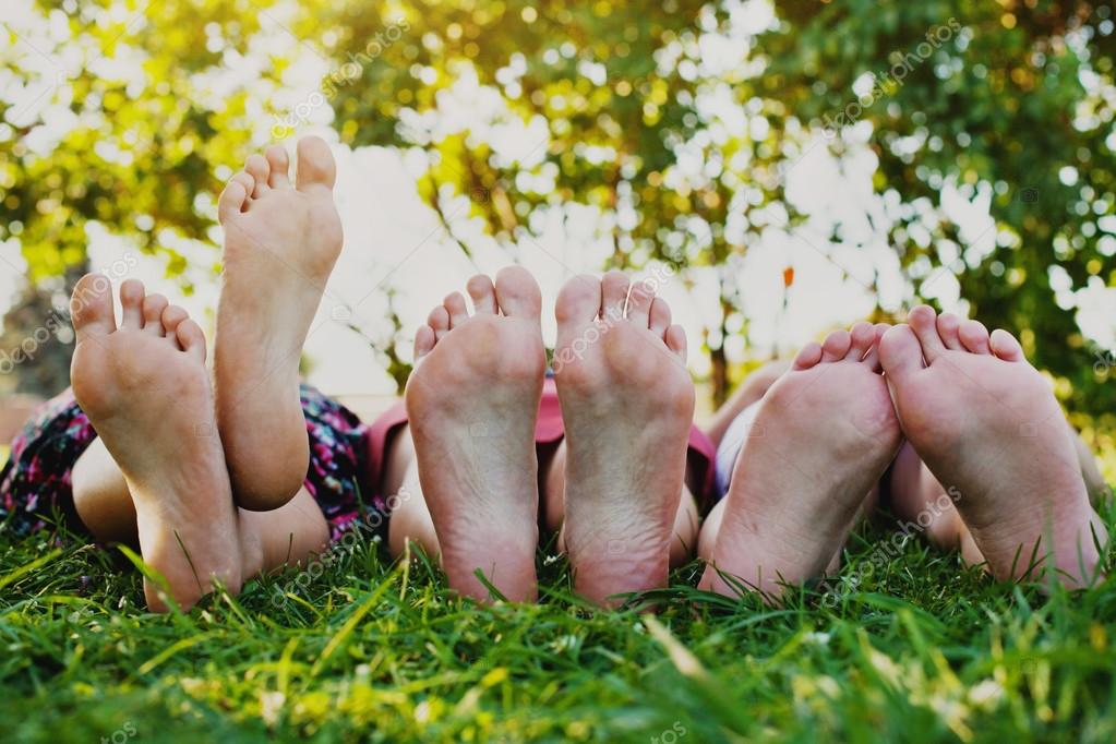 Feet on the green grass — Stock Photo © anyaberkut #59483685