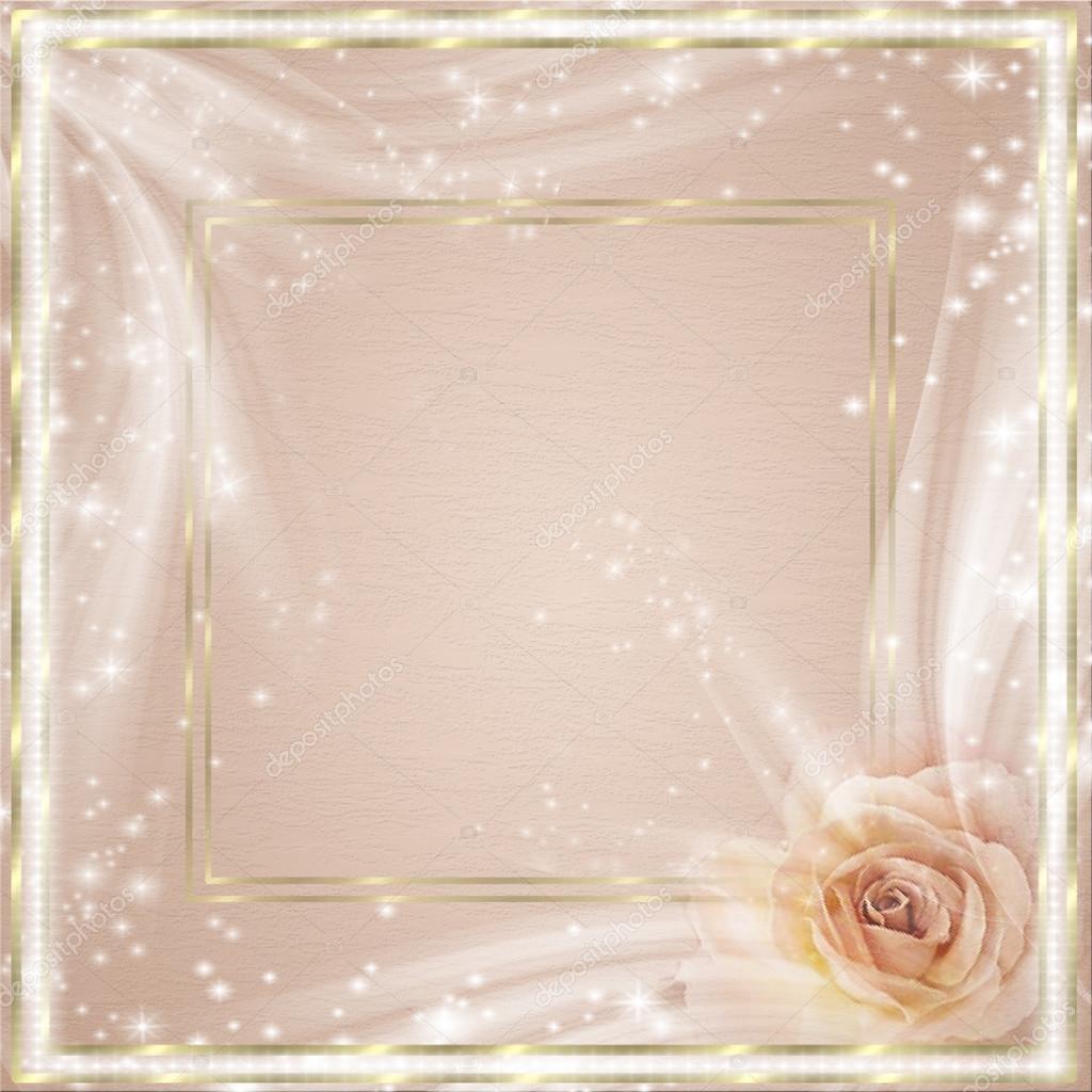 Beautiful beige card with rose. — Stock Photo © maomirol #89200200