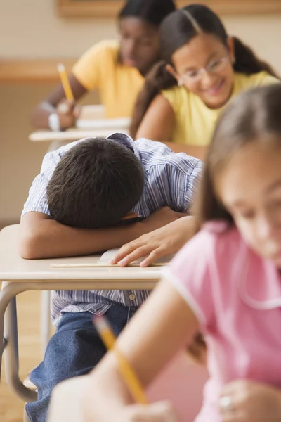 Student falls asleep in class — Stock Photo © Dmyrto_Z #70692415