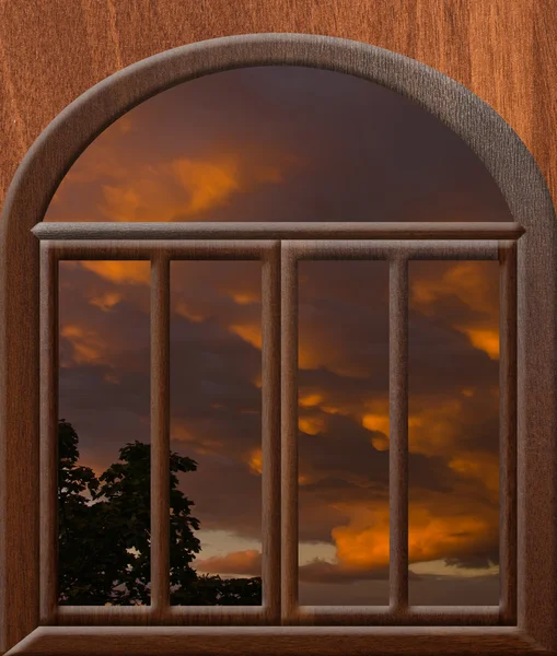 Open window cloud sun Stock Photo by ©db-rus 118922552