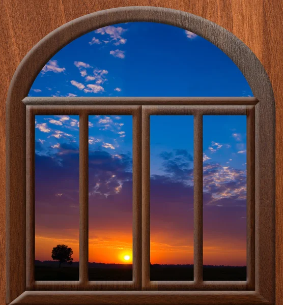 Open window cloud sun Stock Photo by ©db-rus 118922552