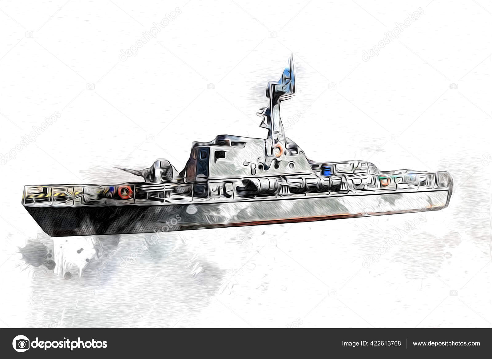 Navy Ship Drawing