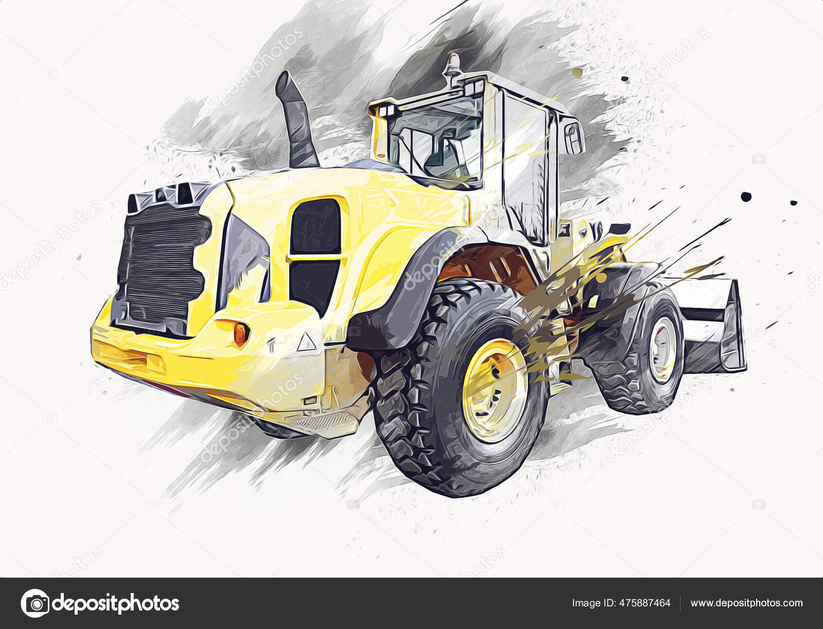 Loader Illustration Color Art Vintage Drawing Retro Antique Stock ...