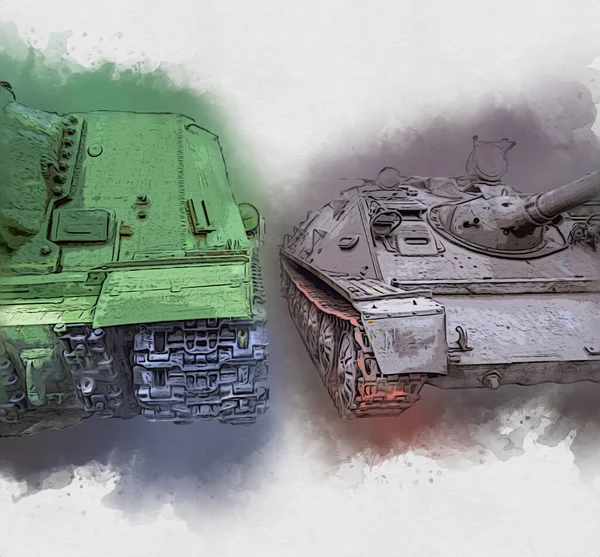 Old and new tanks Stock Photos, Royalty Free Old and new tanks Images ...