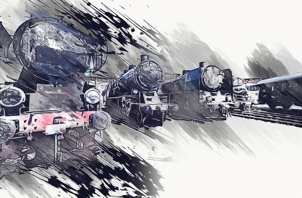 Different type of old locomotives, train, photography, rusty, wagon ...