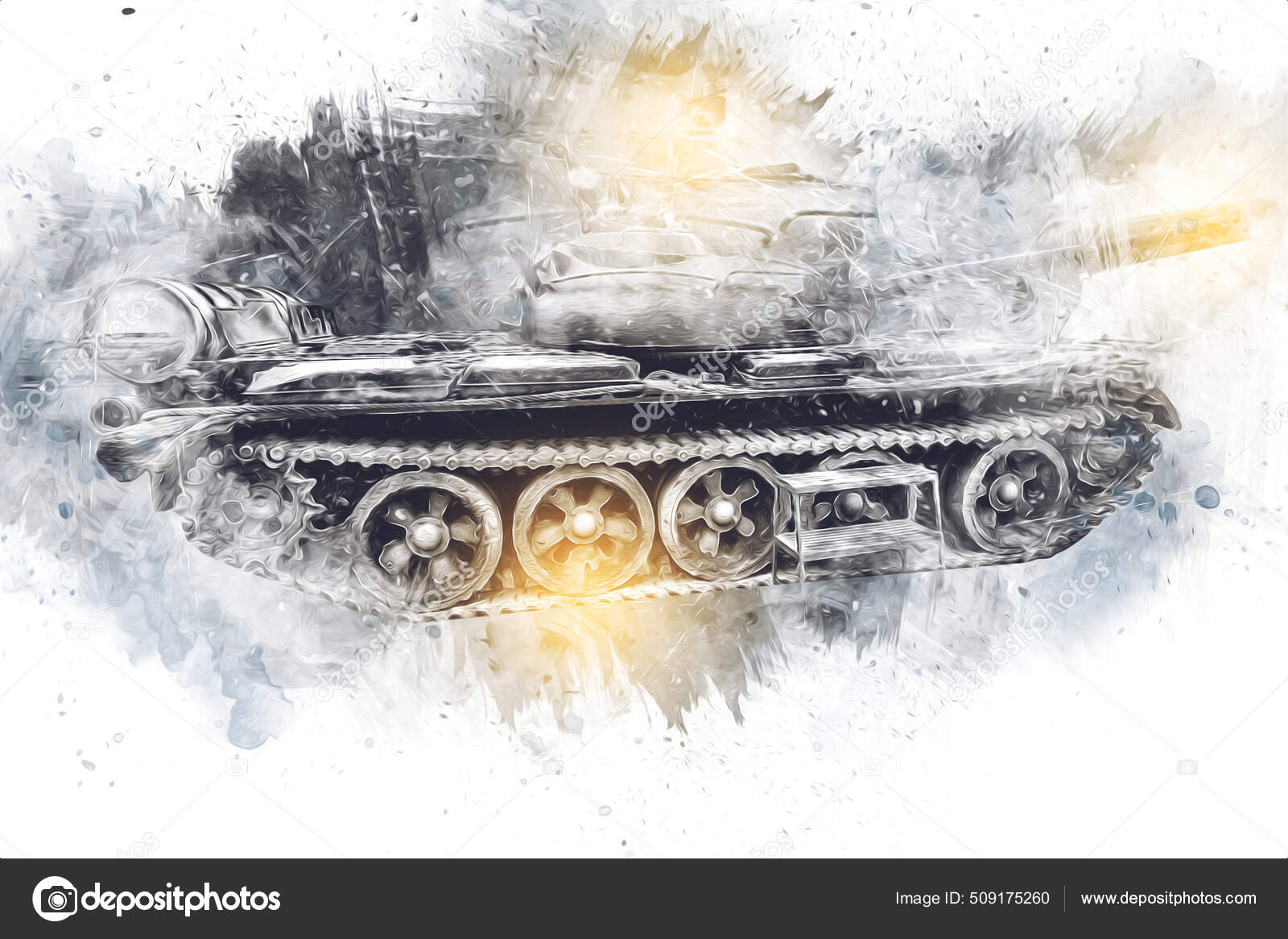 Vintage Tank Isolated Drawing Sketch Art Illustration Stock ...