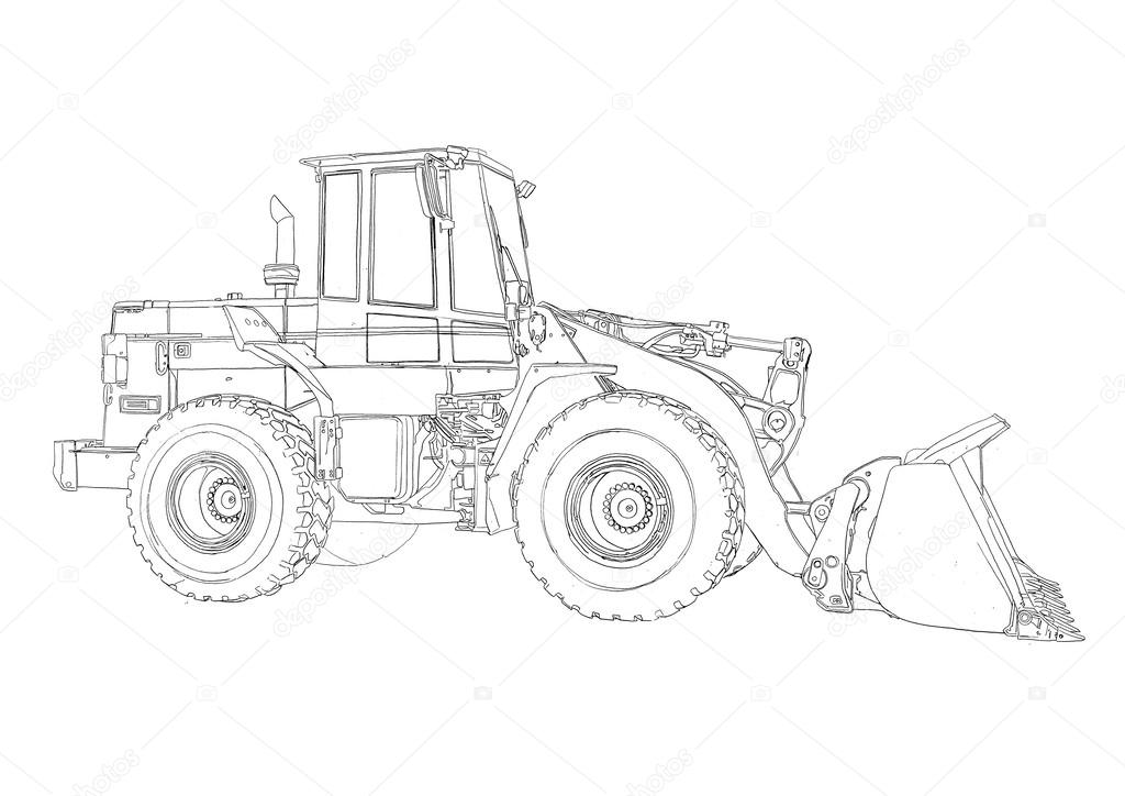 Loader illustration drawing art Stock Illustration by ©maxtor7777 #57026833