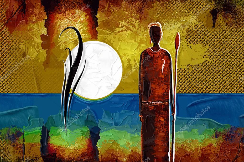 African motive art Stock Illustration by ©maxtor7777 #58144005