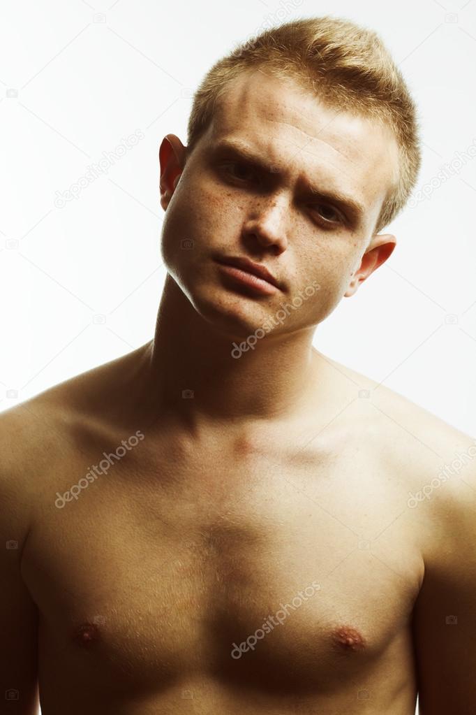 Real natural male beauty concept. Close up portrait of handsome man ⬇ ...