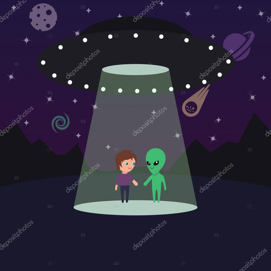 Human meets alien Stock Vector Image by ©midori #90499330