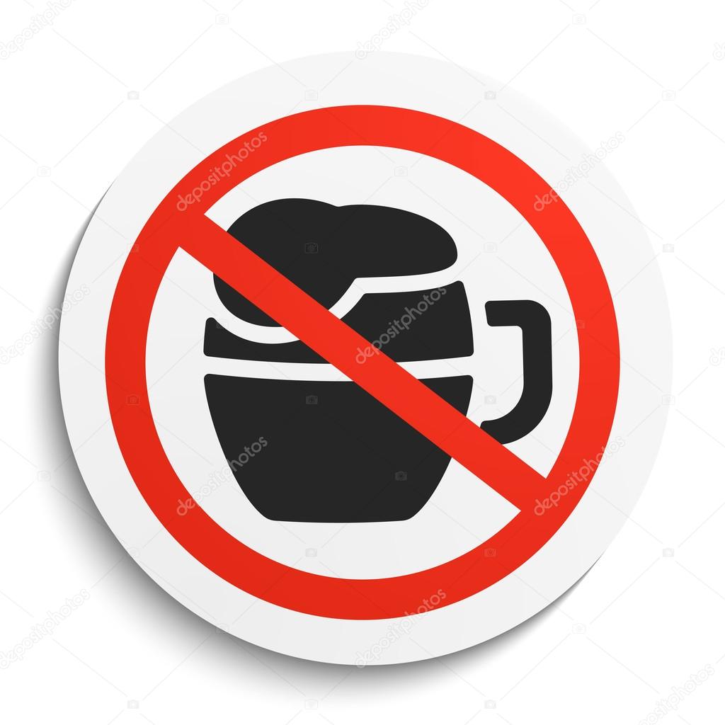 No Beer Sign on White Round Plate Stock Vector Image by ©newb1 #101718582