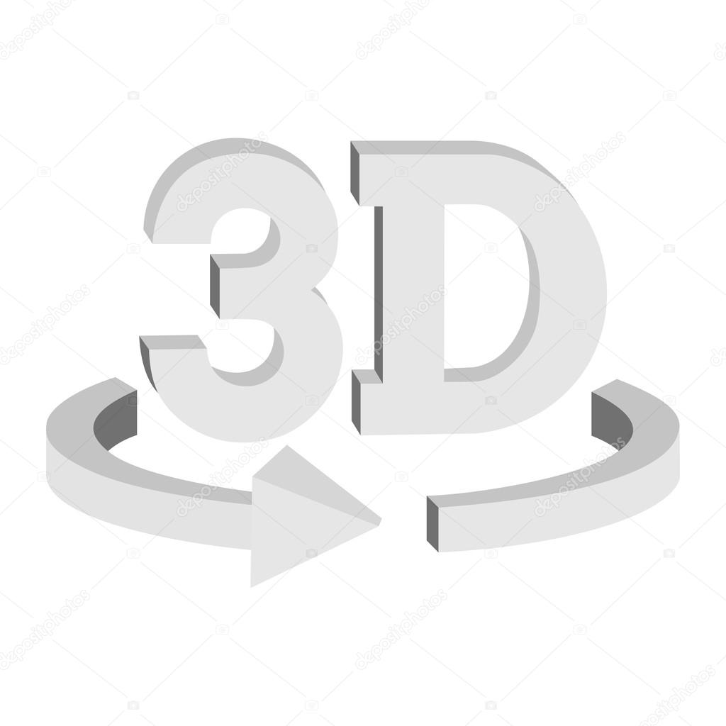 3D rotate button sign icon. Vector. Stock Vector Image by ©newb1 #114314030
