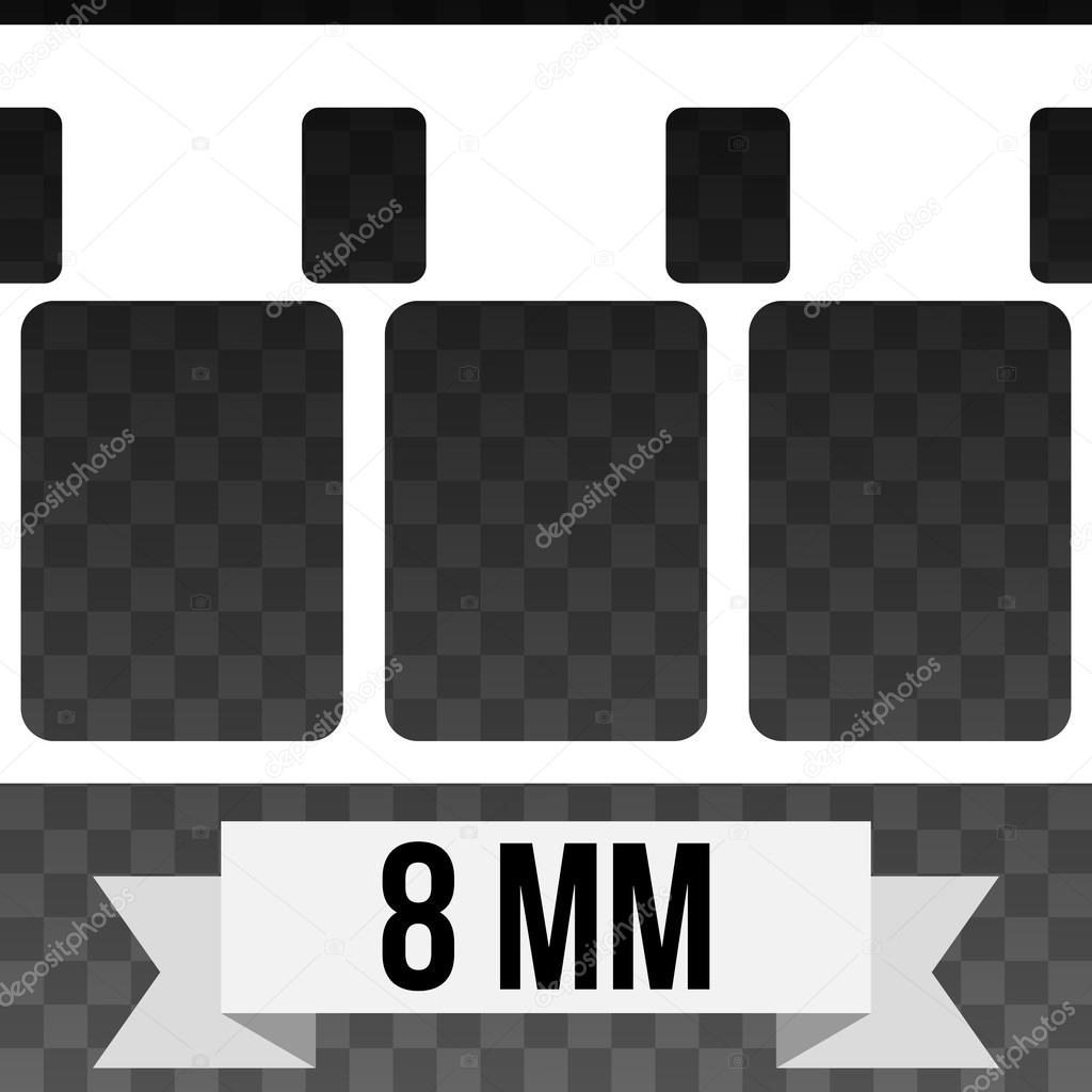 Vector 8 mm Film Strip Illustration on Black Stock Vector Image by ...