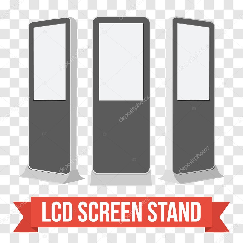 Trade show booth LCD Screen Stand. Stock Vector by ©newb1 123116986