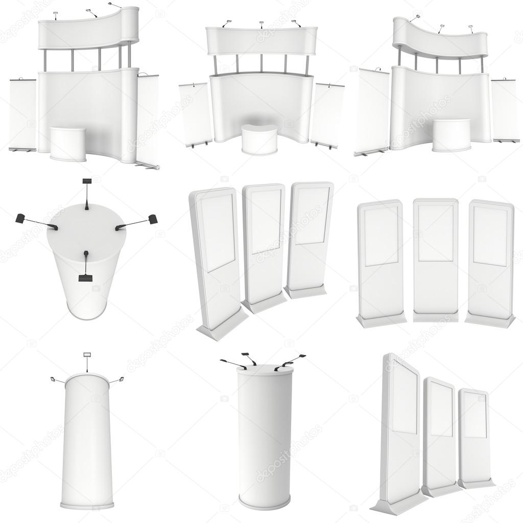 Trade show booth set. Floor Stands Collection. Stock Photo by ©newb1 ...