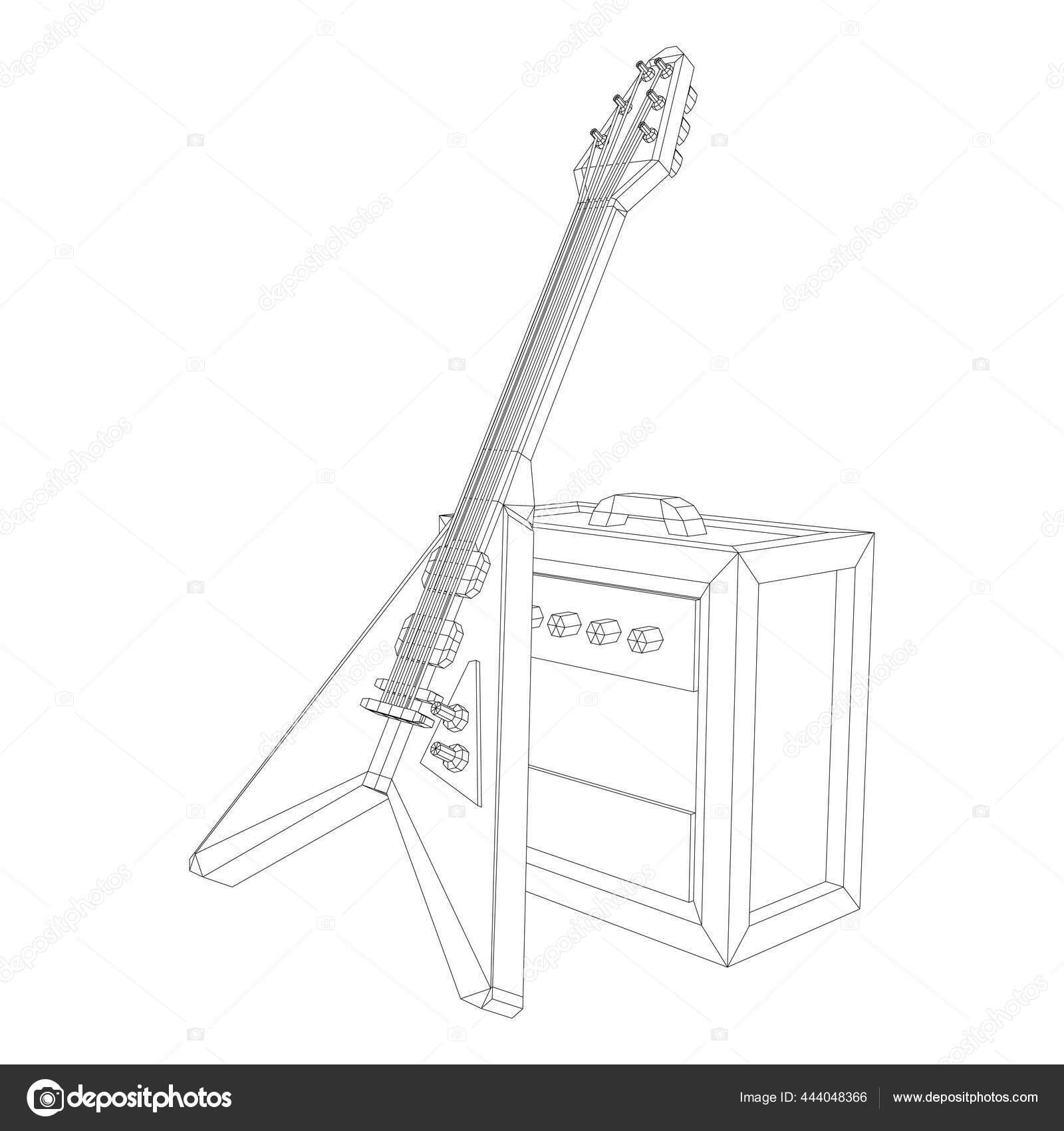 Electric guitar musical instrument vector Stock Vector Image by ©newb1 ...