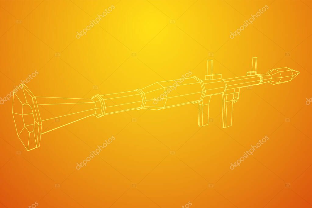 Tanksavar roketatar fırlatıcısı - RPG 7 ©newb1 444049980'e ait Stok Vektör