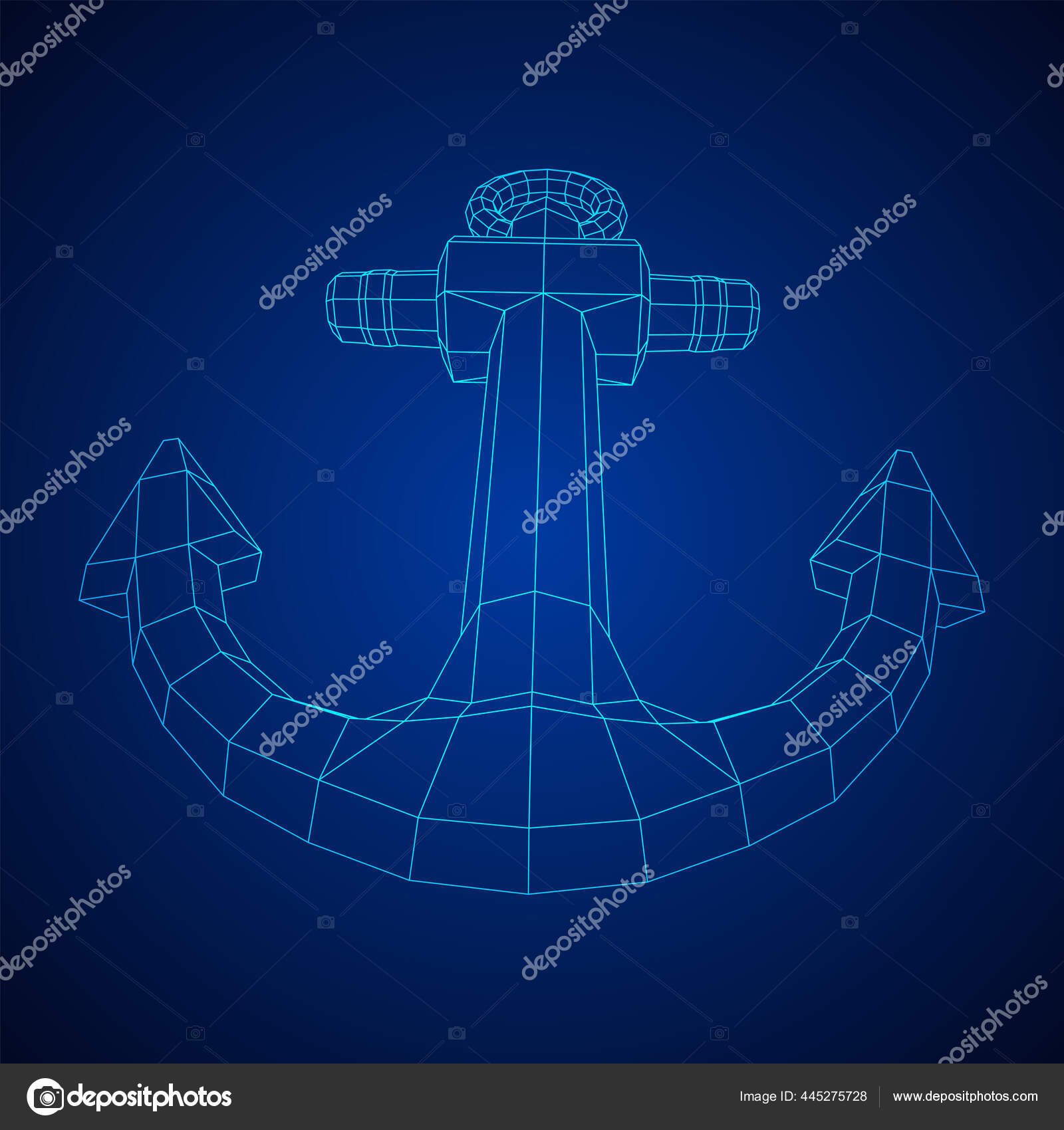 Náutico barco de mar ancla vector Vector de stock #445275728 de ©newb1