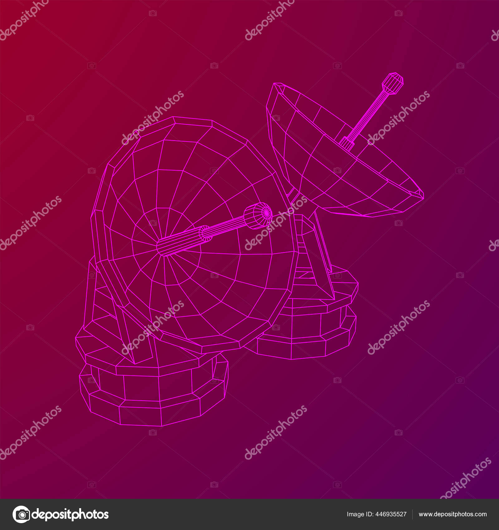 Radar. Directional radio antenna with satellite dish Stock Vector Image ...
