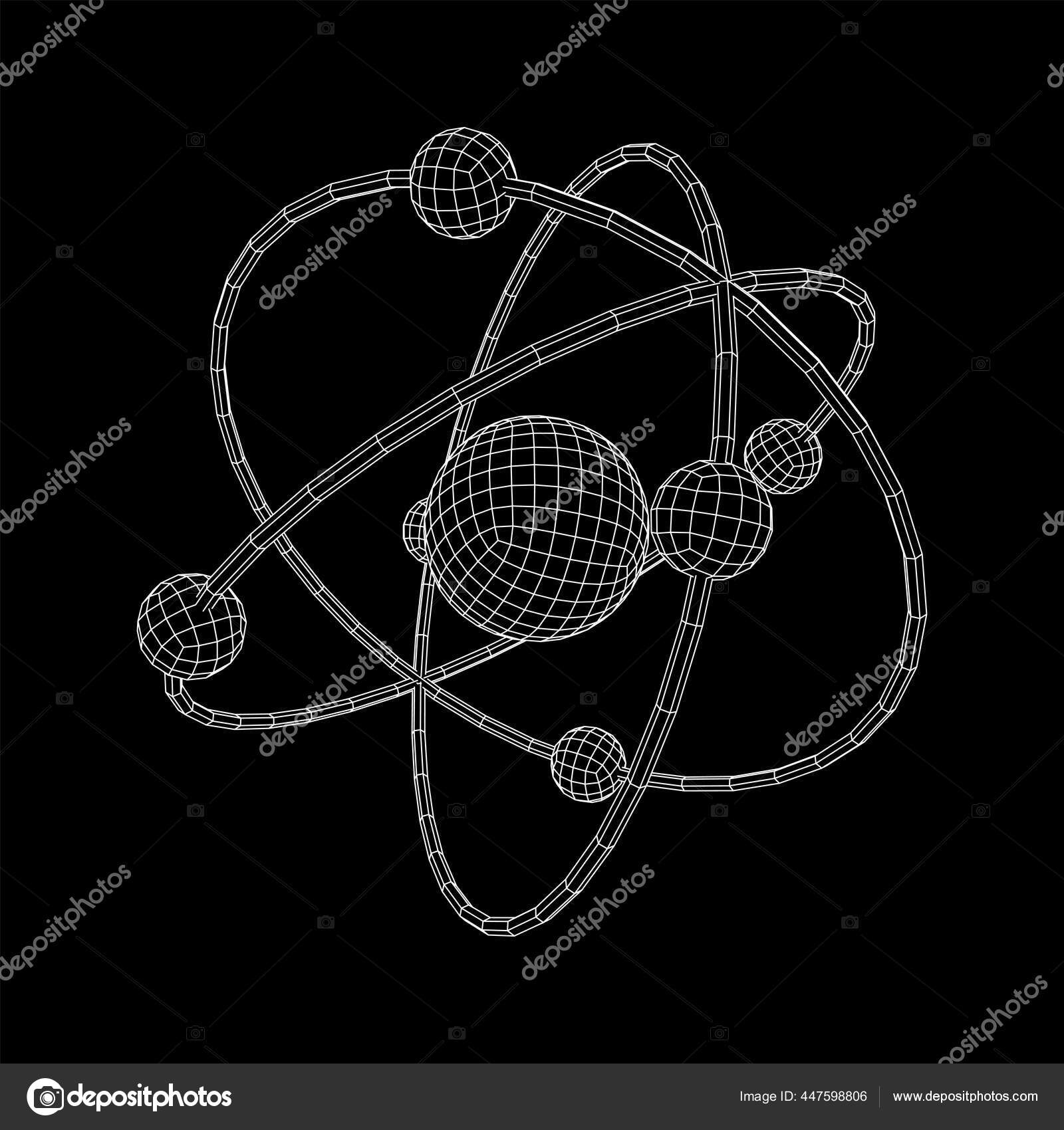 Planetary model of atom with nucleus and electrons Stock Vector Image ...