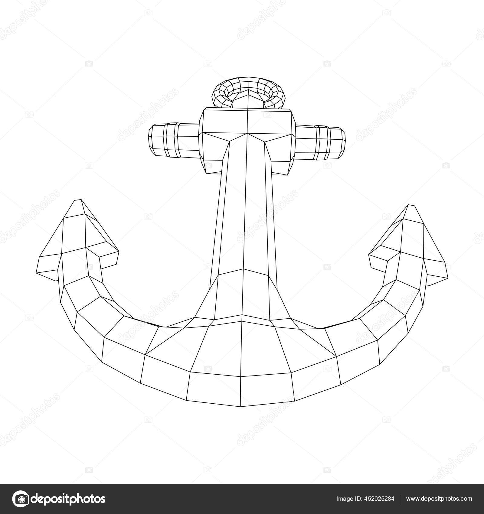 Náutico barco de mar ancla vector Vector de stock #452025284 de ©newb1