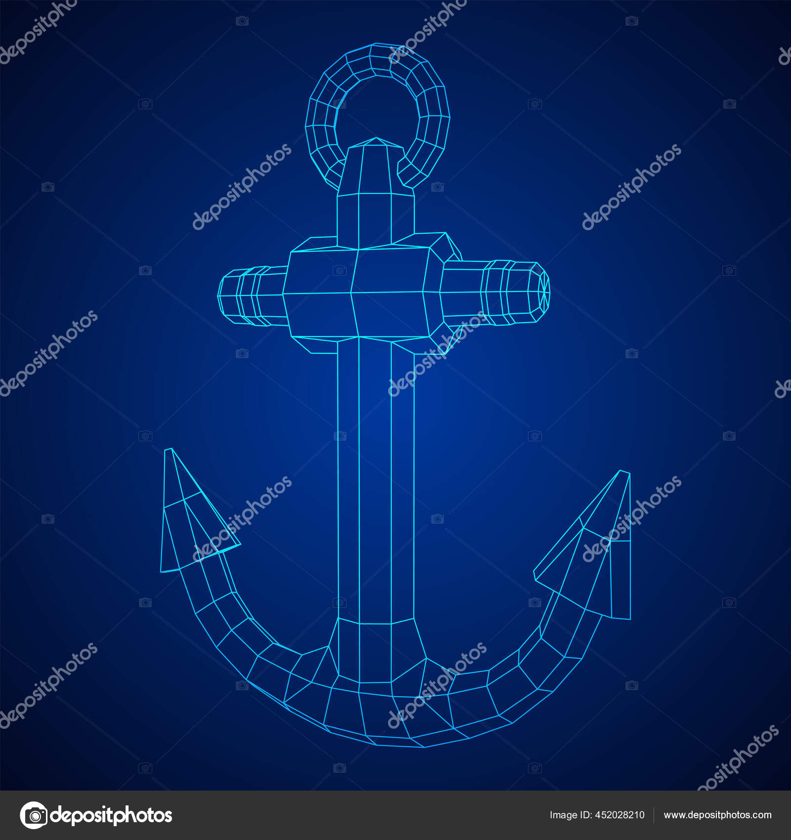 Náutico barco de mar ancla vector Vector de stock #452028210 de ©newb1