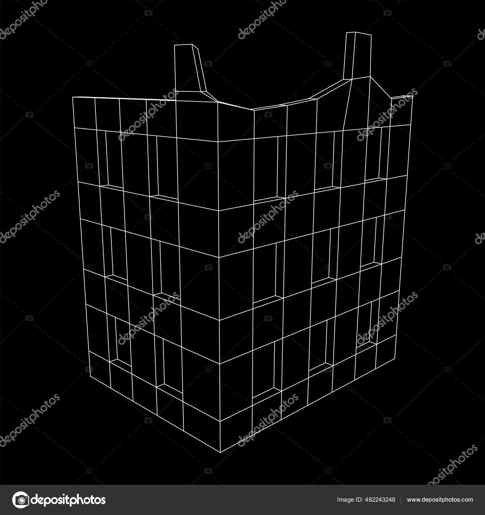 Destroyed building ruin and concrete, war destruction concept Stock ...