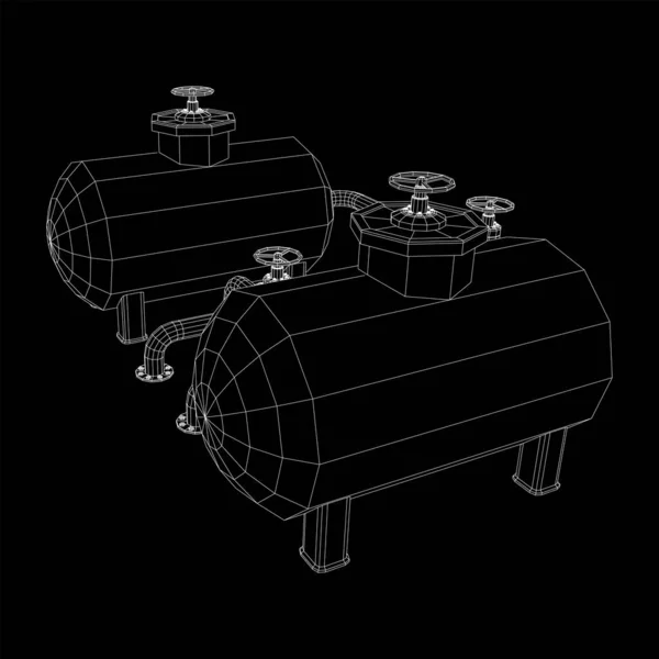 Oil tank for storage of flammable materials and pipeline with valve ...