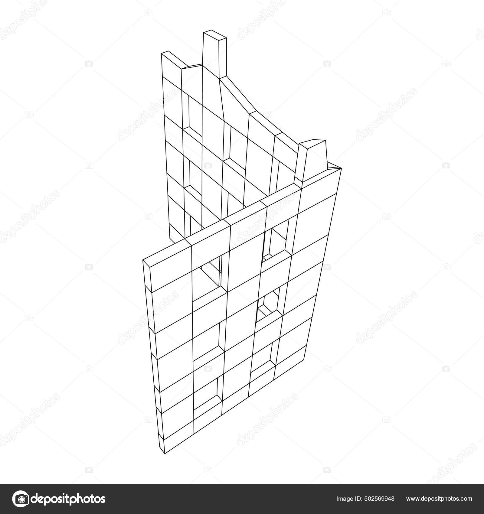 Destroyed building ruin and concrete, war destruction concept Stock ...