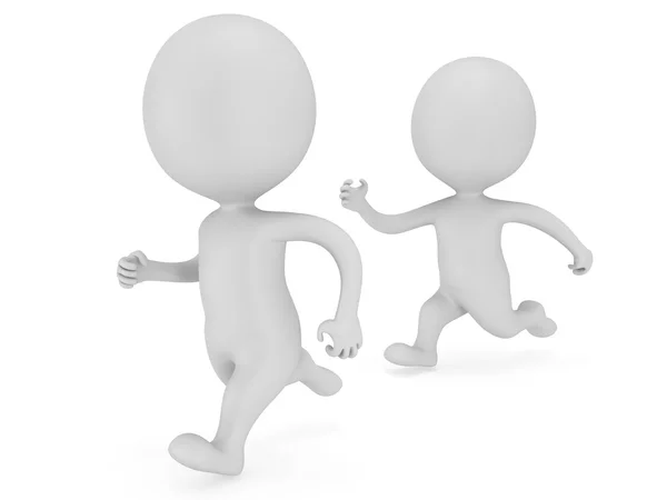 Two 3D men in fighting position isolated on white backgrund Stock Photo ...