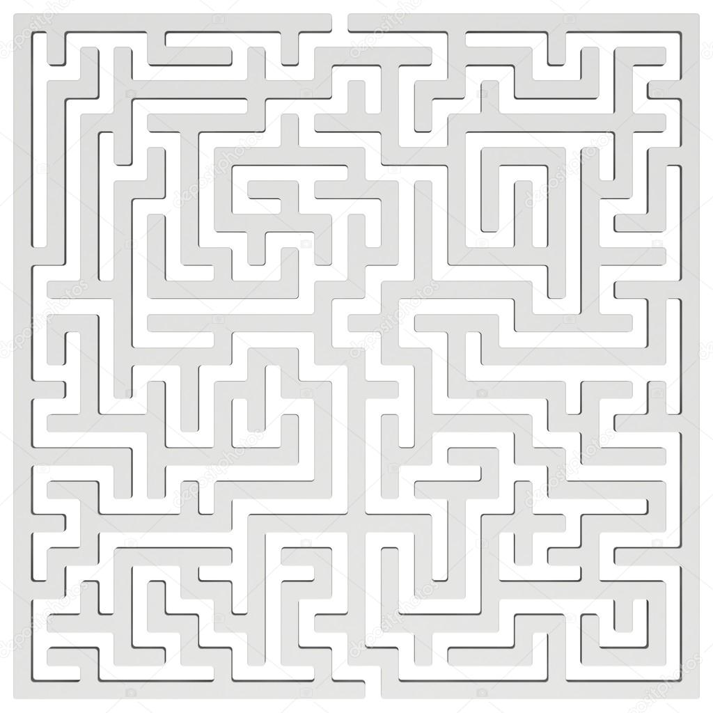 3D Maze. Labyrinth shape design element. — Stock Photo © newb1 #92576456