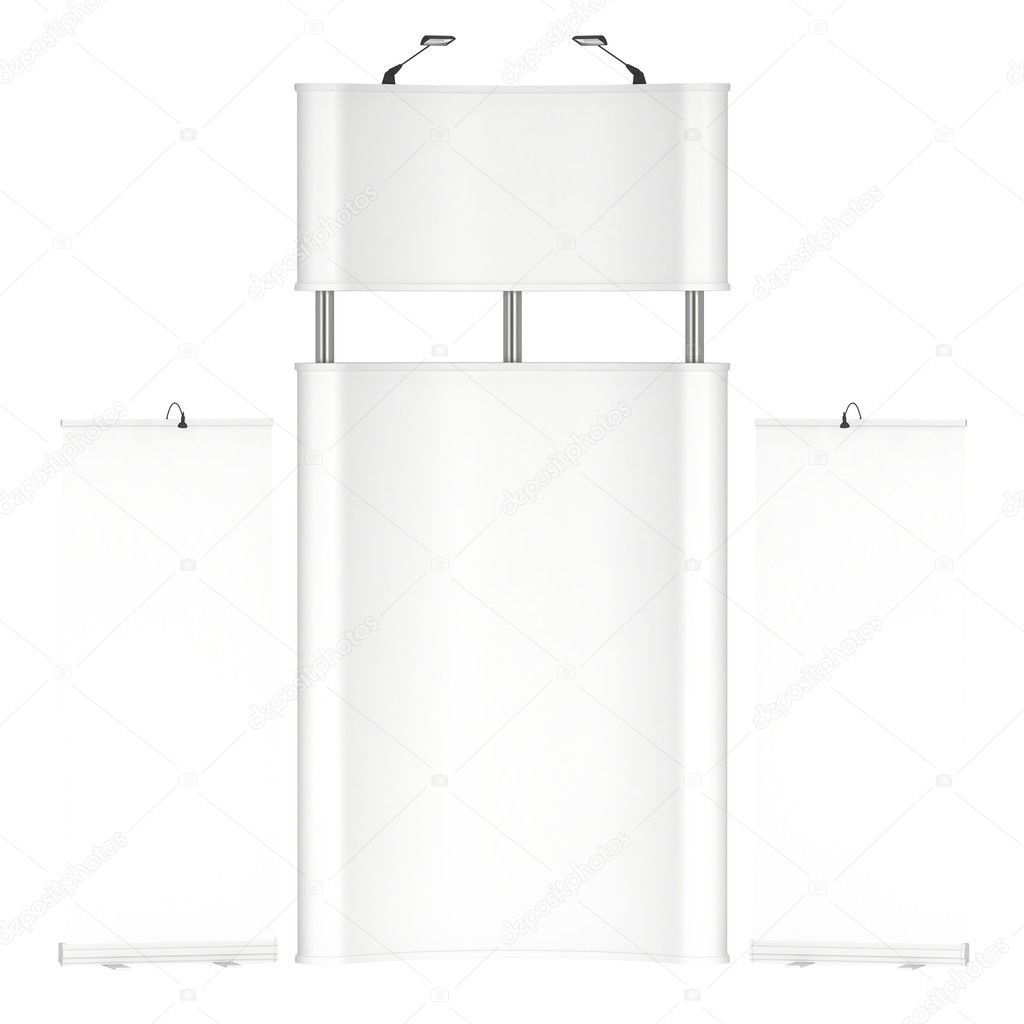 Trade show booth white and blank Stock Photo by ©newb1 93141876
