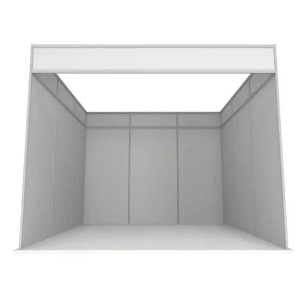 Salón Comercial Booth Box. Blanco y blanco 3D .: fotografía de stock ...