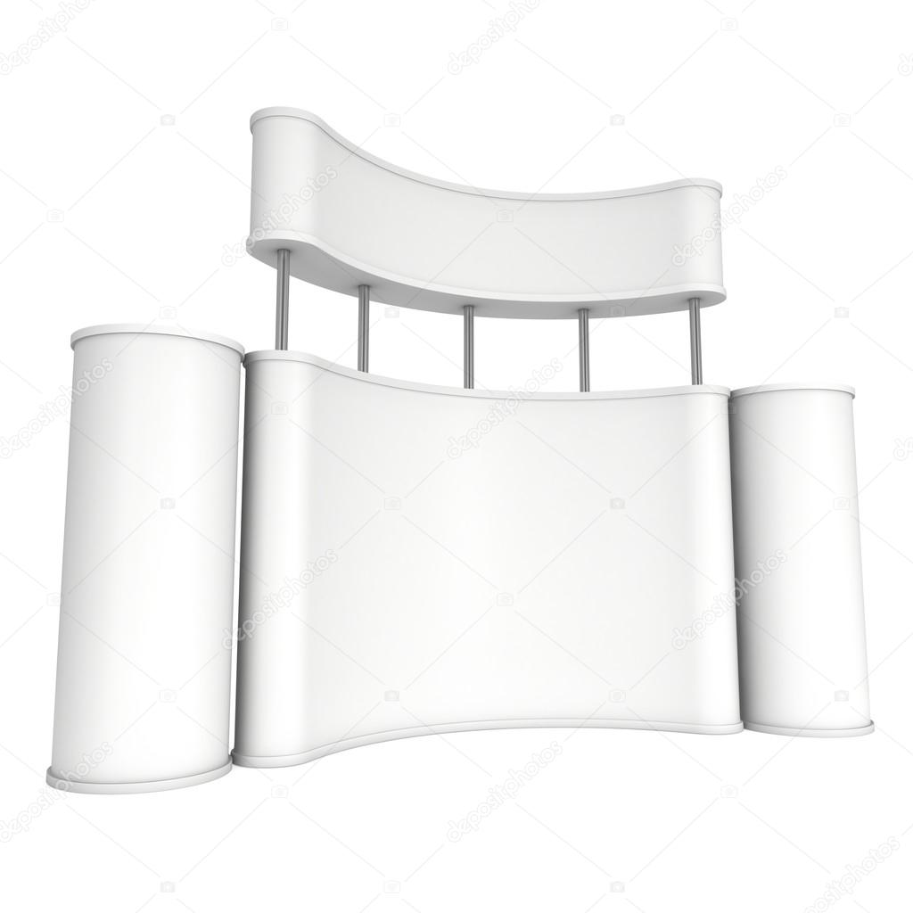 Big Pop Up Banner Stand with Columns Stock Photo by ©newb1 95169278